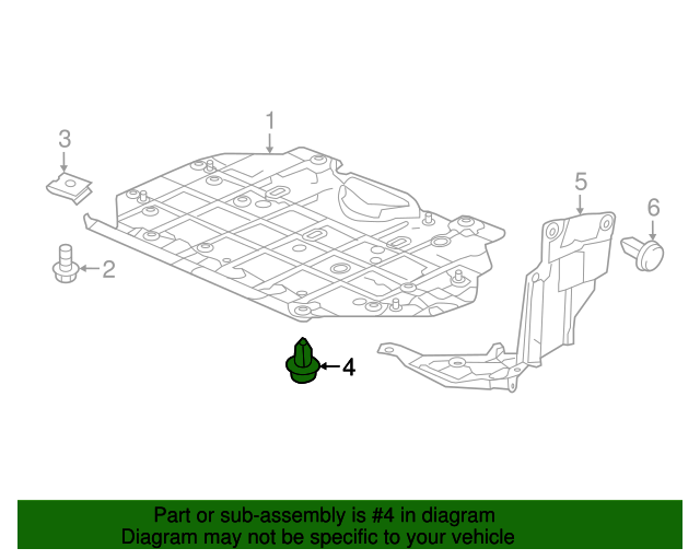 2015-2022 Honda Under Cover Clip 91514-TG1-T01 | Genuine Honda Parts