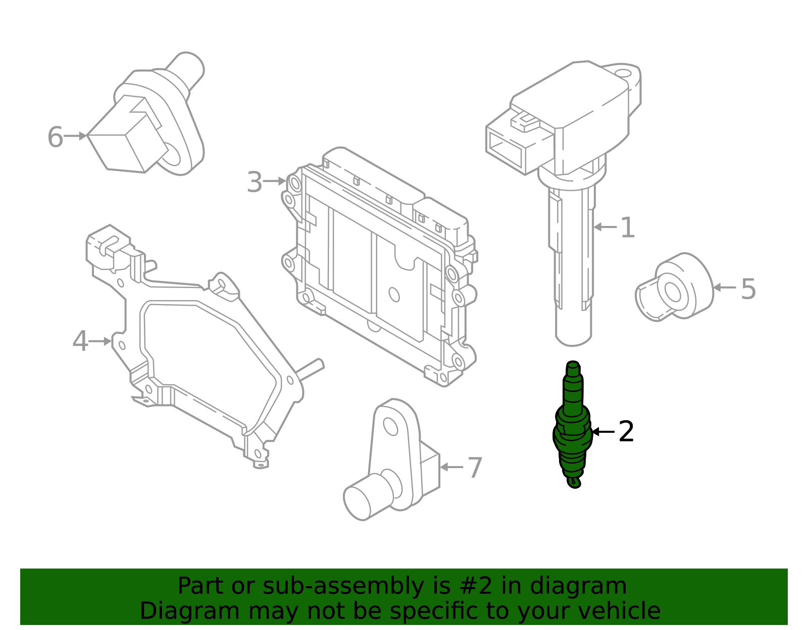 Genuine Toyota Spark Plug part# 90118-WBC16 for 2016-2020 Toyota ...