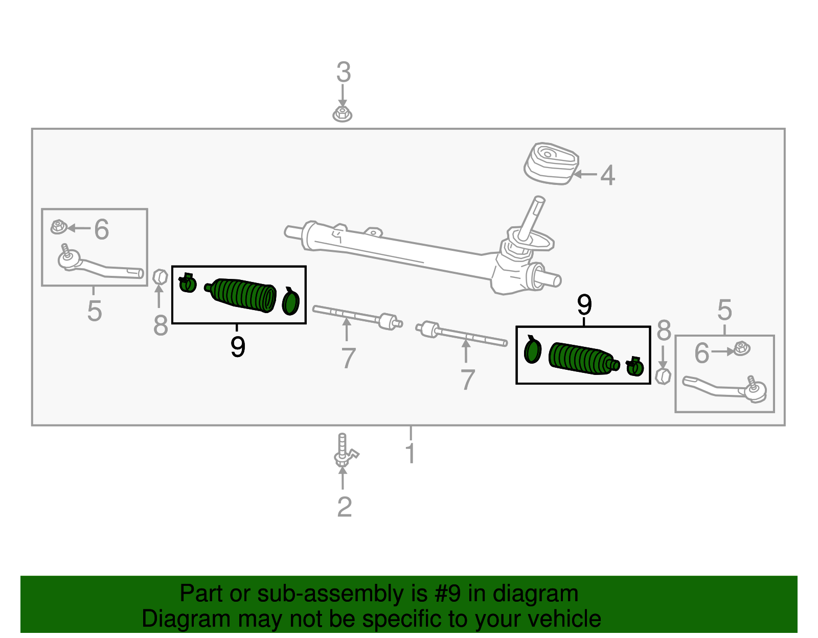 2013-2025 Nissan Rack And Pinion Bellows D8B03-3SG1A | TascaParts.com