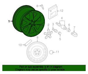 2012-2015 Audi Wheel, Alloy 4G8-601-025-AG | OEM Parts Online