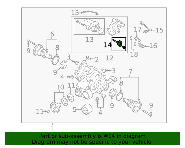 2014-2020 Audi Actuator Repair Kit 0BF-598-079 | Audi USA Parts