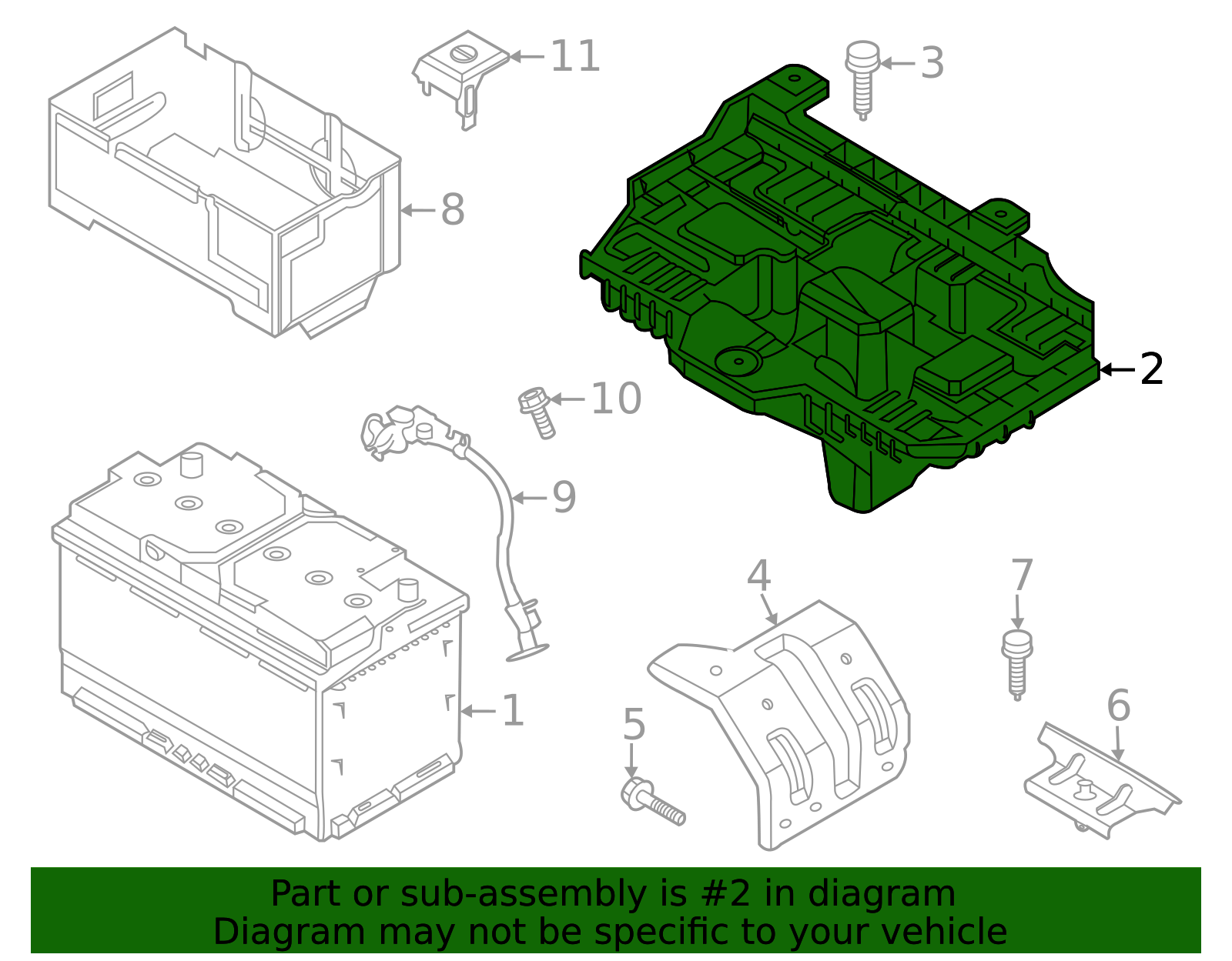 37150-S8600 - Battery Tray 2023-2025 Hyundai Palisade | AutoNation Parts
