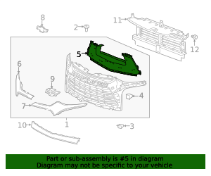 2019-2022 Chevrolet Blazer Front Grille Filler 84237877 GM ...