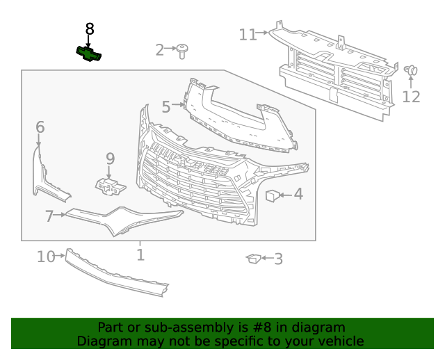 2017-2021 Chevrolet OEM NEW 2017-21 GM Chevrolet Blazer Front Grille ...