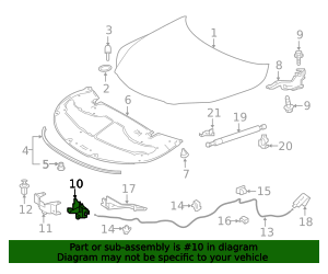 2020-2022 Lexus Hood Latch 53510-48251 | AutoNationParts.com