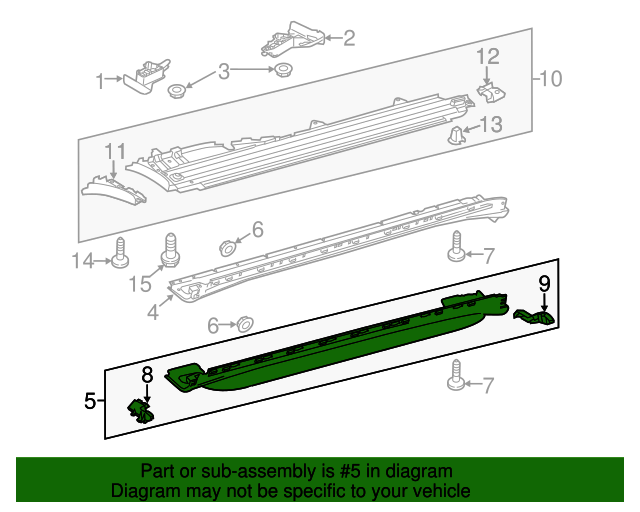 2011-2018 Porsche Cayenne Rocker Molding 958-559-887-00-9B9 | OEM Parts Online