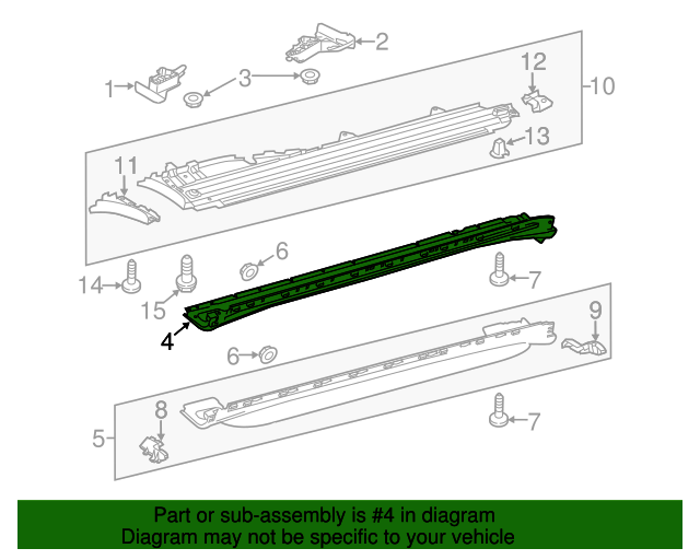 2011-2018 Porsche Cayenne Rocker Molding 958-559-887-00-9B9 | Sunset Porsche Parts