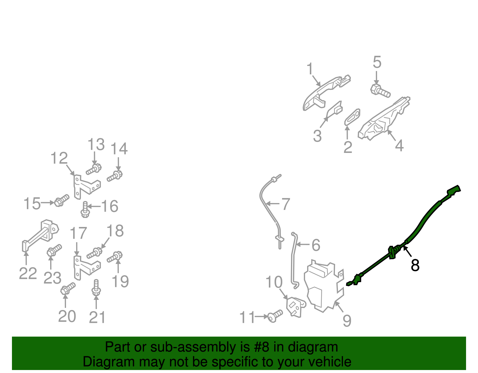 2016-2025 Volvo XC90 Release Cable 31322397 | TascaParts.com