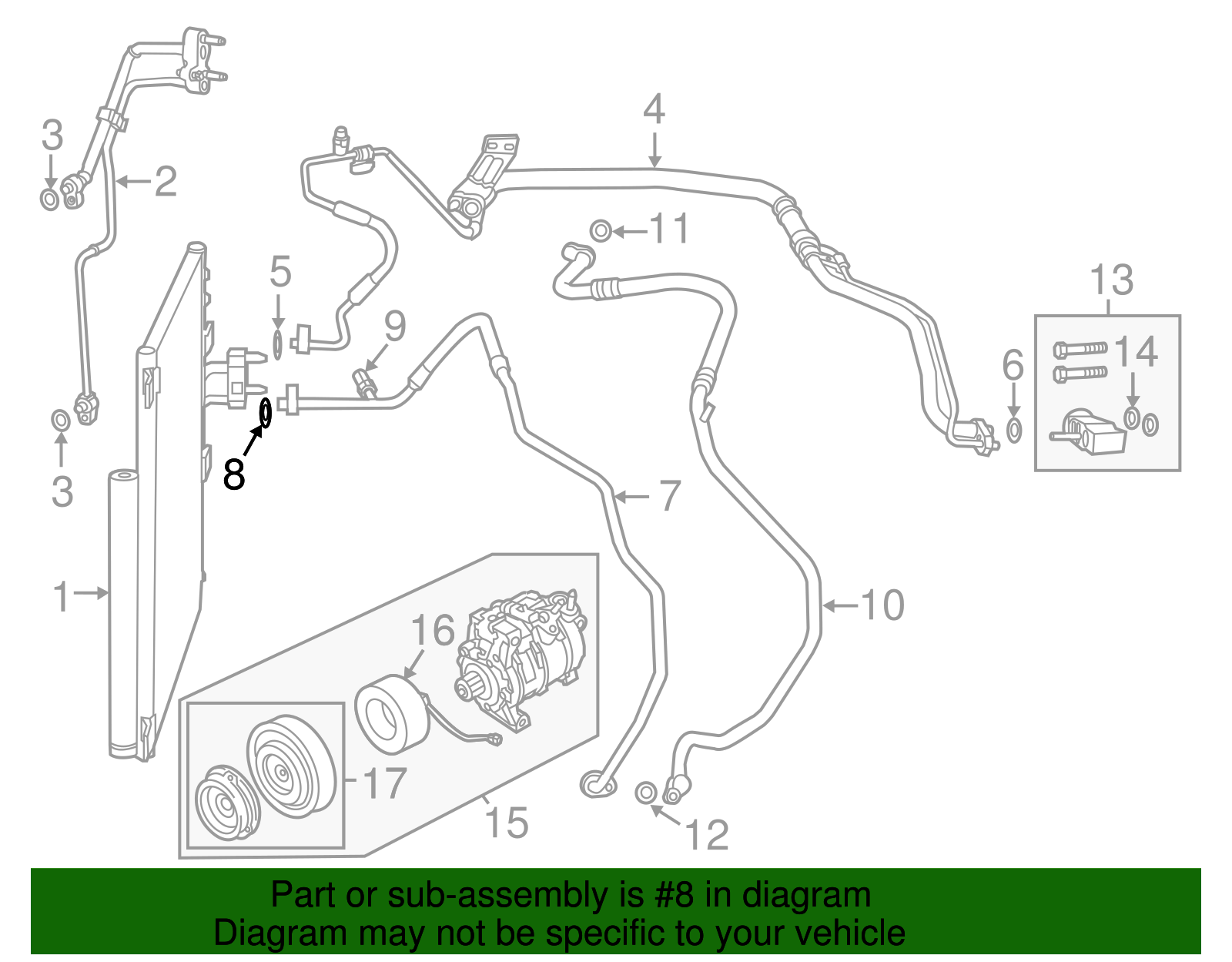 2007-2024 Mopar Discharge Line O-Ring 68100680AA | Mopar Parts Canada