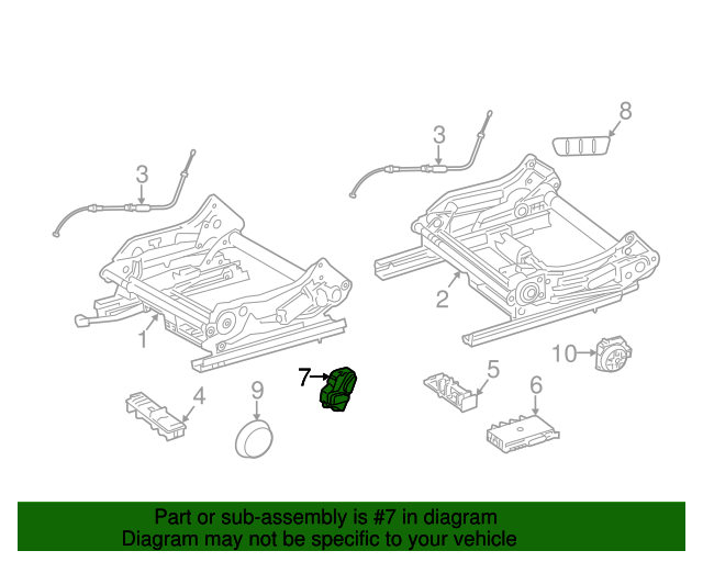 205-905-77-03-64 - Power Seat Switch 2008-2019 Mercedes-Benz ...