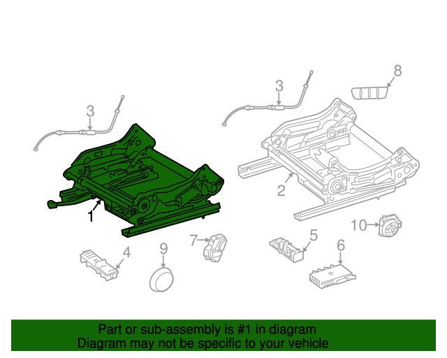 207-910-24-36 - Seat Adjuster 2010-2015 Mercedes-Benz | AutoNationParts.com