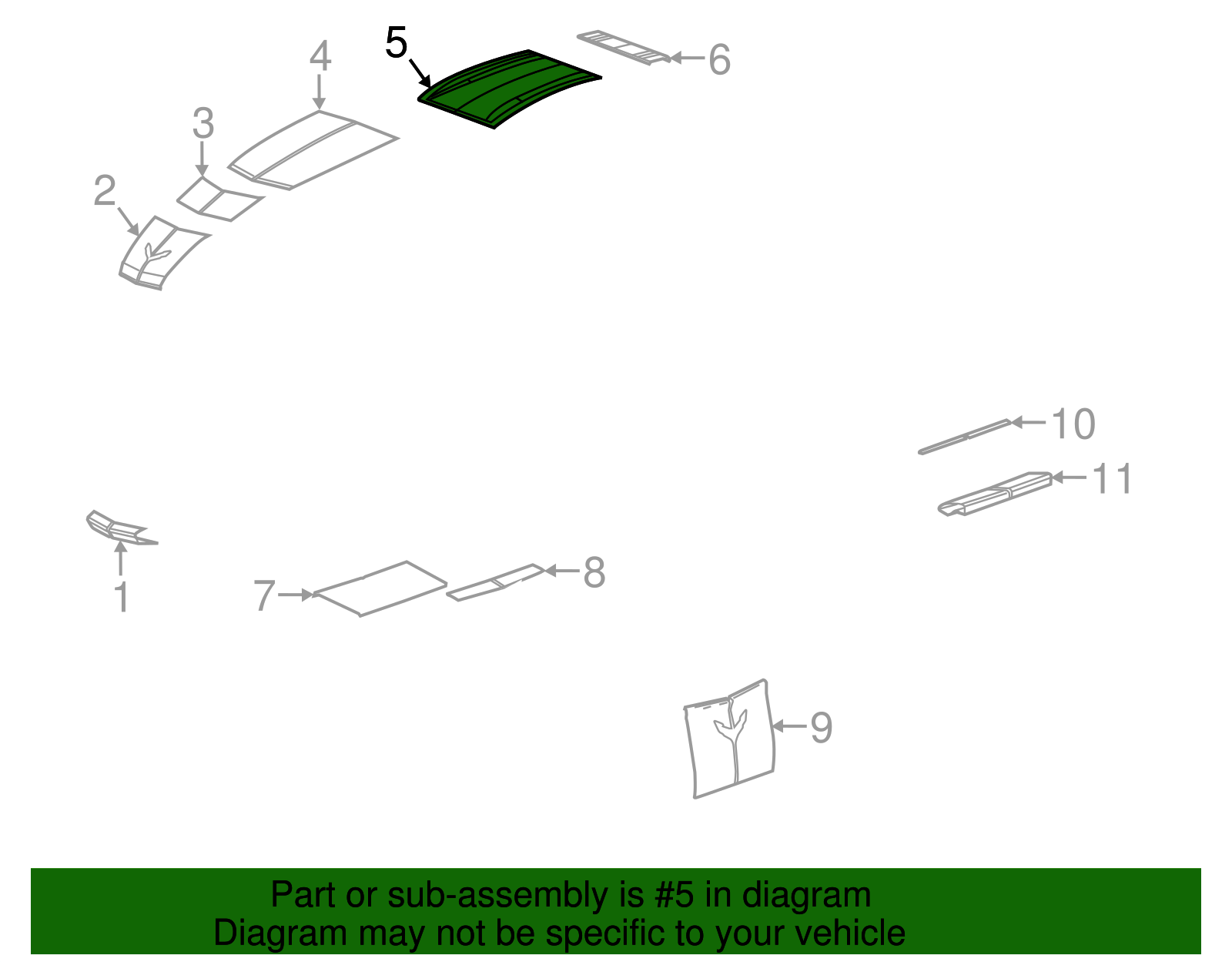 2014-2019 Chevrolet Corvette Crystal Claret Tintcoat Roof Panel Front ...