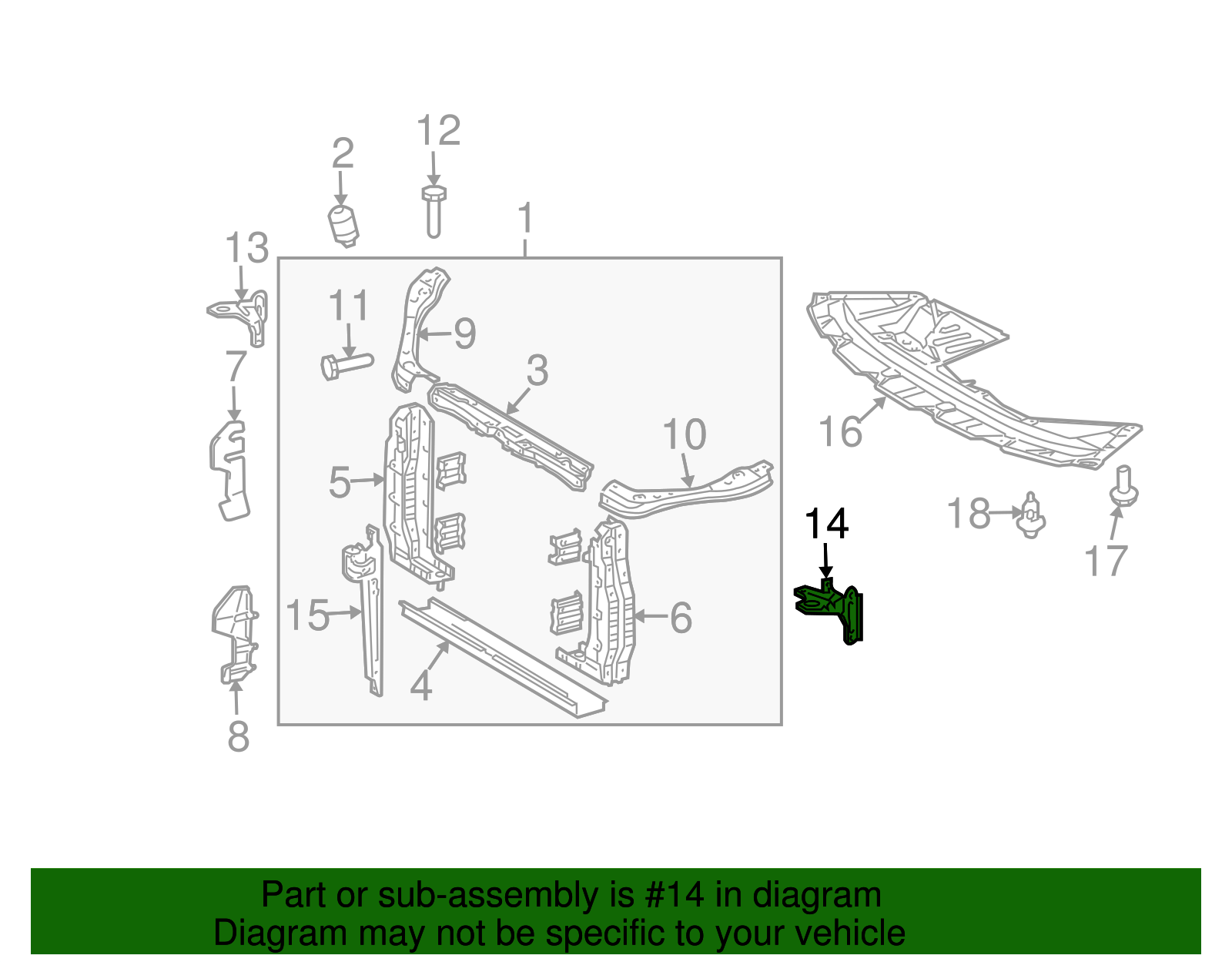 2006-2010 Toyota Sienna Bracket 53246-AE010 | Toyota Parts Center