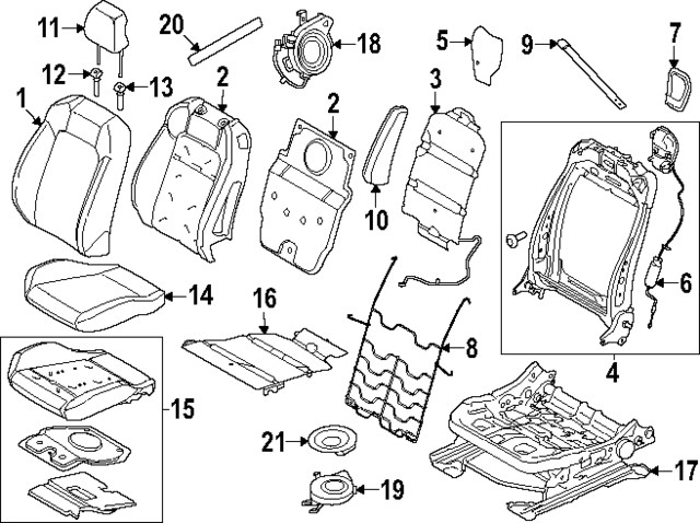 Mustang seat parts store