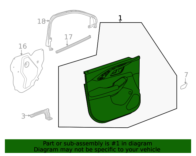 GM 42800740 F Trim | Genuine GM & AC Delco OEM Parts | Findlay Auto Parts