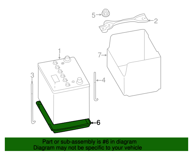 2014-2016 Subaru Battery Tray 82122AG011 | QuirkParts