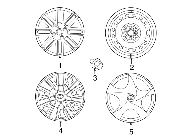 PT904-74100 - Wheel Liquid Metal Alloy 8 Spoke 16x5 - 2012-2015 Scion ...