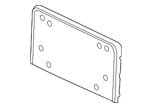 8R0-807-285-S-3FZ - License Plate Bracket 2014-2017 Audi SQ5 ...
