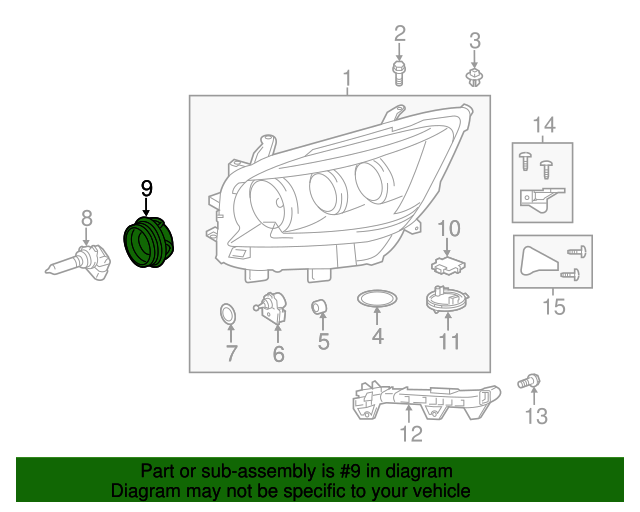 2001-2019 Lexus High Beam Bulb Cap 90075-66004 | OEM Parts Online