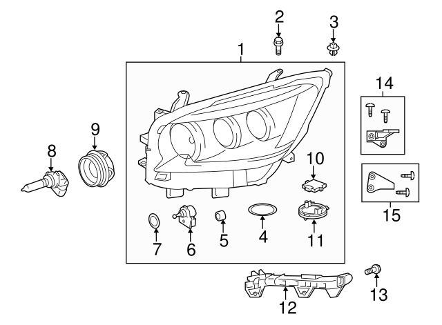 90189-05142 - Headlamp Assembly Grommet 2003-2023 Lexus | Lexus Parts ...