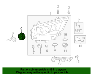2001-2019 Lexus High Beam Bulb Cap 90075-66004 | OEM Parts Online