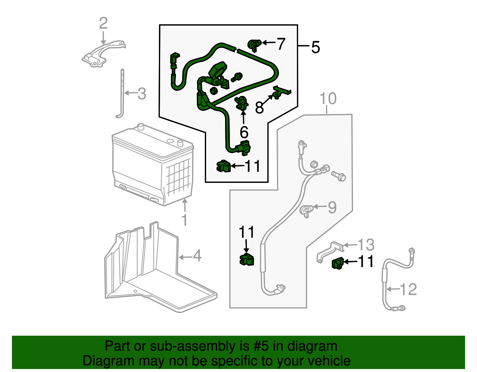 32410-S9V-A01 - Positive Cable 2005 Honda Pilot | Honda Parts Online