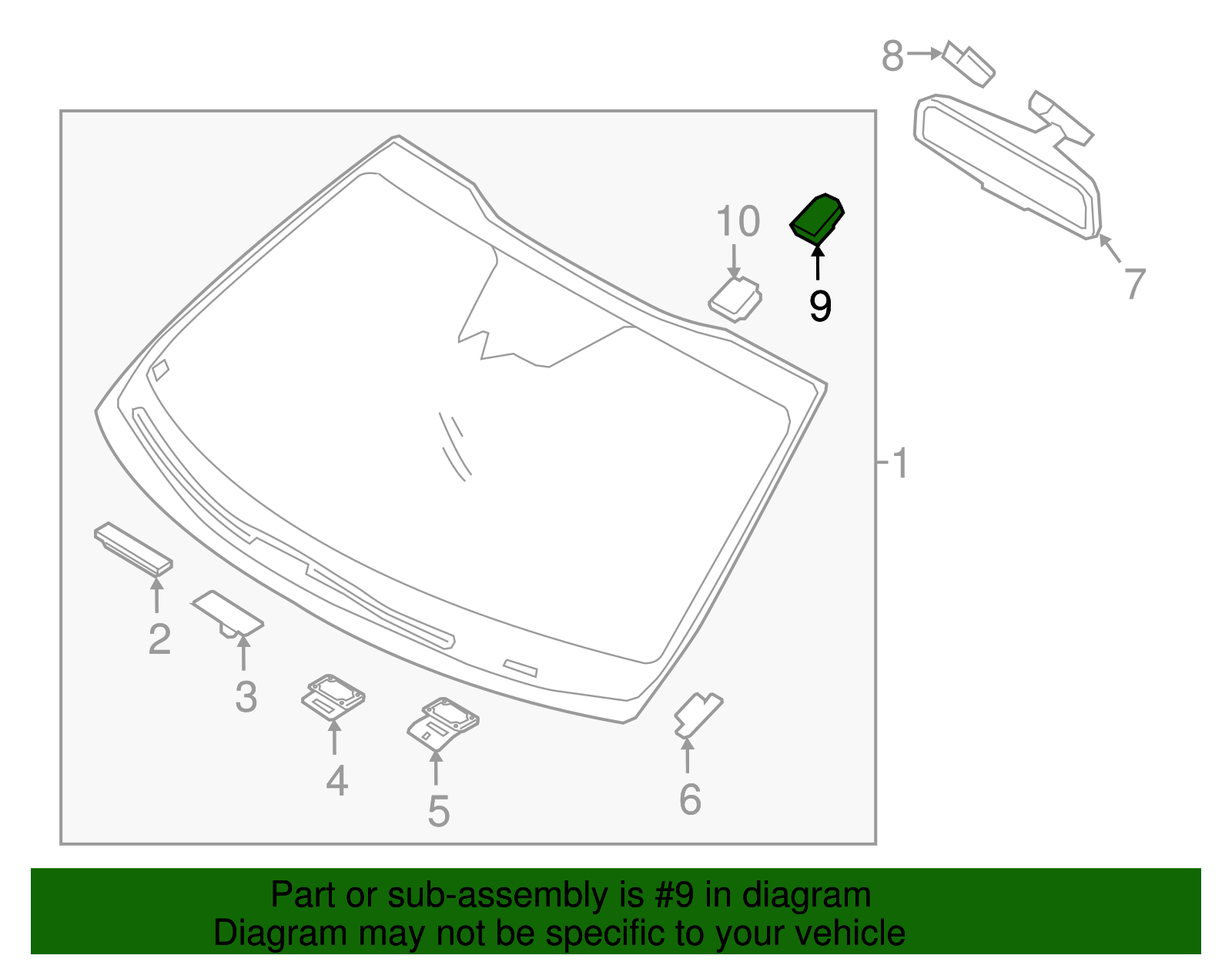 2010-2020 Kia | Mirror Inside Base | 85103-2H000 | Kia Auto Parts