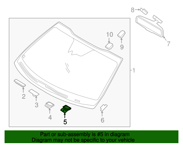 86159-C5000 - Windshield Bracket 2016-2023 Kia | Kia.Parts Store