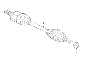 2014-2022 Mitsubishi Axle Assembly 3815A480 | MitsubishiParts.com