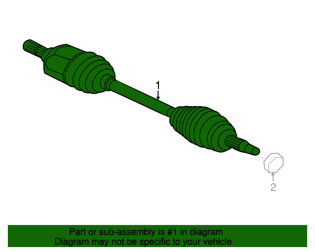 2014-2022 Mitsubishi Axle Assembly 3815A480 | MitsubishiParts.com