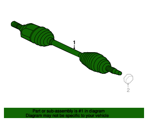 2014-2022 Mitsubishi Axle Assembly 3815A480 | MitsubishiParts.com