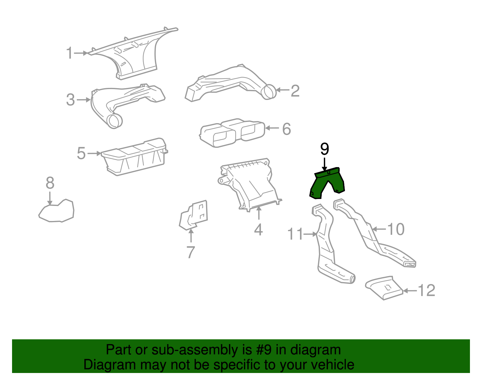 87201-0D130 - Air Duct - 2014 Toyota Yaris | Nucar Toyota Parts