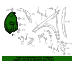 LR096603 - Ft Fender Liner - 2015-2019 Land Rover Discovery Sport ...