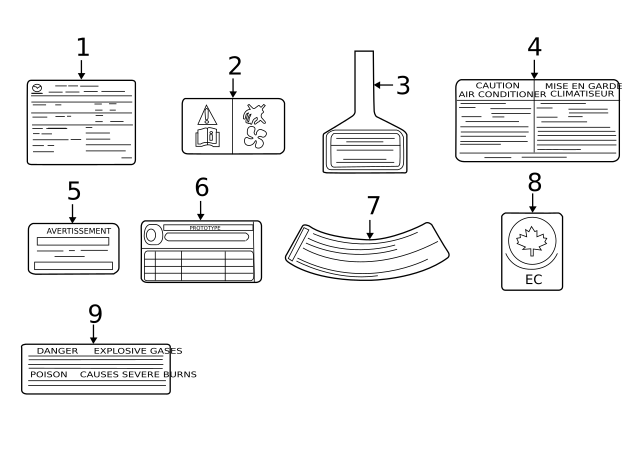 2020 Mazda 6 Emission Label PXH4-69-036B | Mazda-Parts