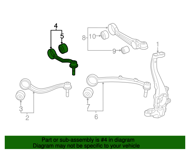 2009-2014 Hyundai Suspension Control Arm 54405-3M000 | AutoNationParts.com