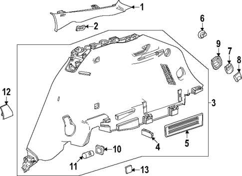Interior Trim - Quarter Panels for 2024 Chevrolet Equinox EV ...