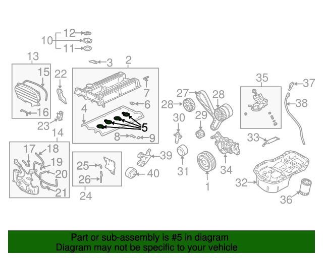 1992-2005 Mitsubishi Spark Plug Tube Seal MD186785 | Mitsubishi Parts ...