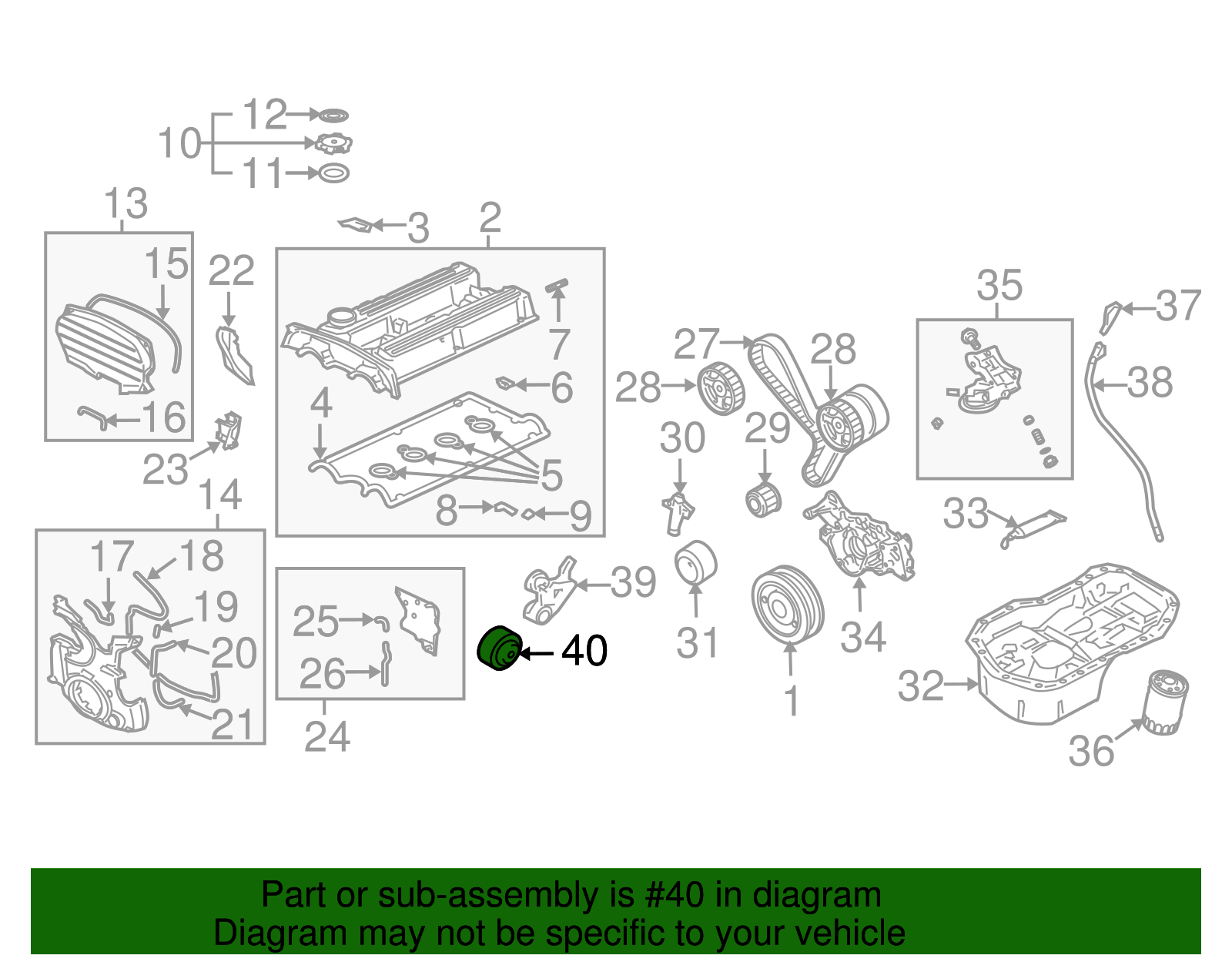 MD156604 - Engine Timing Belt Idler 1989-2006 Mitsubishi | Mitsubishi ...