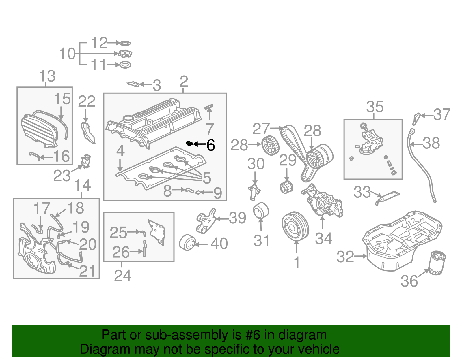 MD372348 - Valve Cover Rear Seal 1994-2006 Mitsubishi | Mitsubishi ...