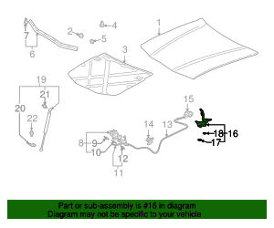 Toyota Hinge 53410-AC020 | Auto Parts