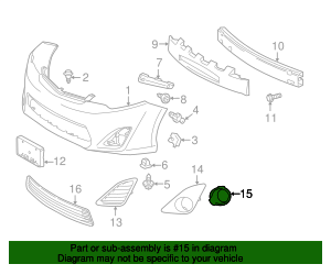 2012-2014 Toyota Camry Lamp Bracket 52125-06320 | Toyota Parts Center