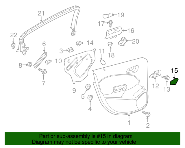 2016-2018 Chevrolet Cruze Handle, Inside Cover 13453891 | GMPartsDirect.com