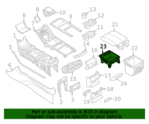 Genuine OEM Compartment Box Part# LR091648 Fits 2018-2021 Land Rover ...