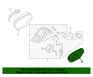 4G8-857-536-G - Mirror Glass 2012-2018 Audi | Audi OEM Parts