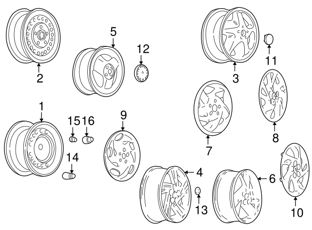 1984-2005 GM Wheel Nut Cap 10028614 | NewGMParts.com