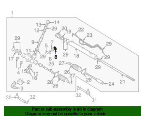 0K203-32131 - Yoke Lock Nut 1994-2005 Kia | Kia.Parts Store