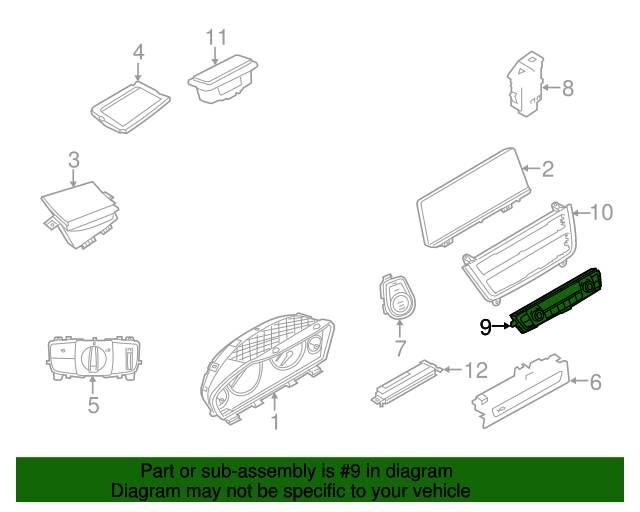 64119354145 - 2014-2020 BMW Heater Control (64-11-9-354-145) | BMW of ...