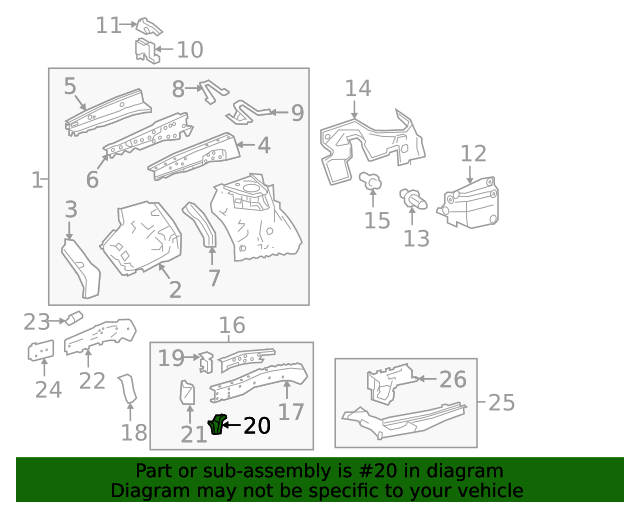 2002-2022 Lexus Mount Bracket 57105-06010 | Discount Parts Monster