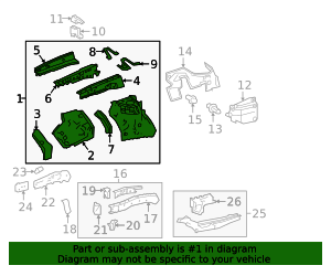 53702-0E071 - Fender Apron Assembly 2016-2022 Lexus | AutoNationParts.com