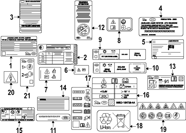 2023 Land Rover Range Rover Sport Battery Label LR165662 | Express Land ...